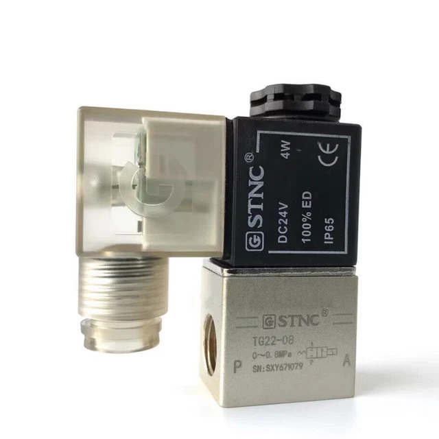 1PCS NEW FOR STNC Pneumatic Solenoid Valve DC24V two-position two-way TG22-08 EUR 23,09 ...