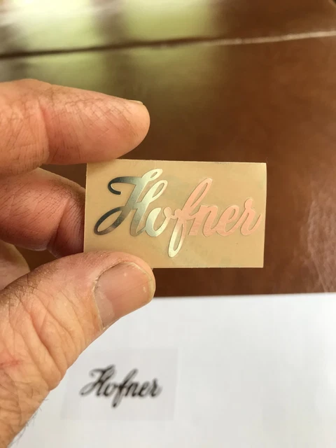 HOFNER GUITAR HEADSTOCK Decal Restoration Logo 3D Laser Cut Metal M36 ...