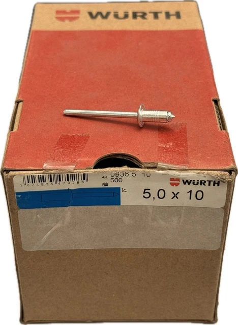 200X WÜRTH 0936510 blind rivet 5.0x10mm £34.71 - PicClick UK