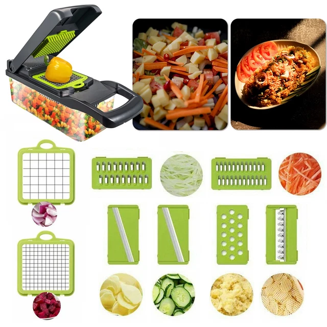 15 IN 1 Vegetable Fruit Chopper Cutter Food Onion Veggie Dicer Slicer ...