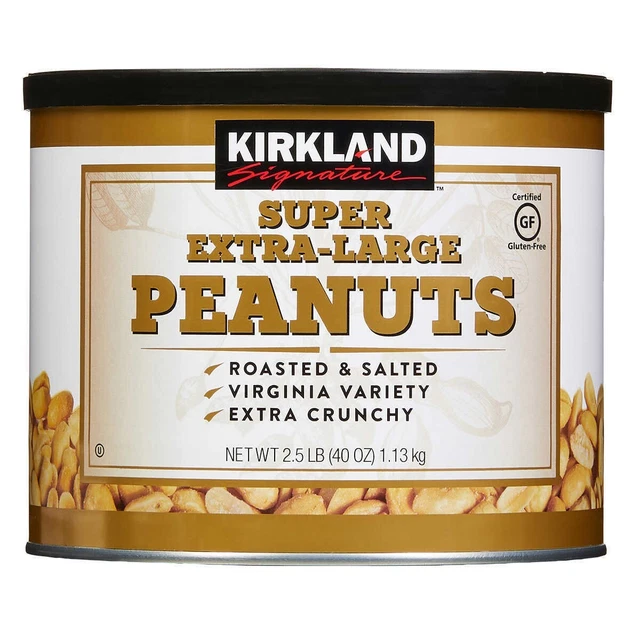 KIRKLAND SIGNATURE SUPER Extra Large Peanuts Roasted & Salted Nuts Pack ...