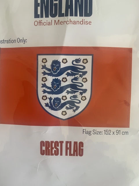 ENGLAND OFFICIAL MERCHANDISE Fa Crest Flag - New - 152 X 91 Cm £2.50 ...