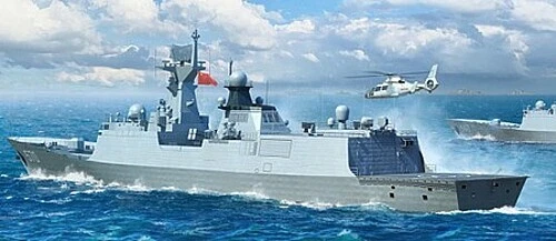 TRUMPETER PLA CHINESE Navy Type 054A Frigate - Plastic Model Military ...