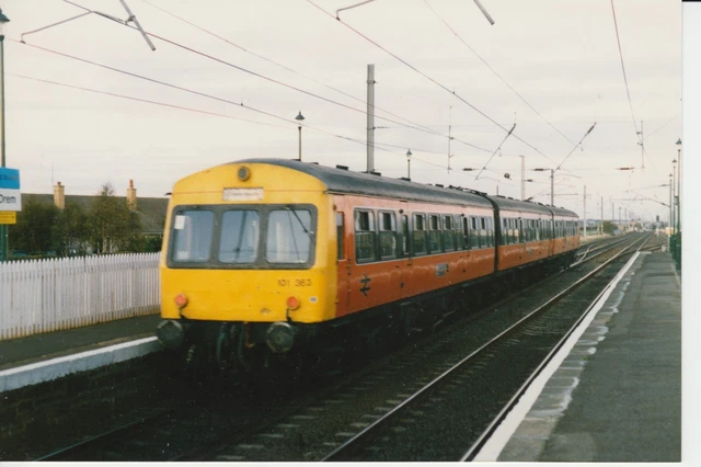 RAILWAY PHOTO DMU 53185 59049 53194 @ Drem 5/10/89 Edinburgh - Dunbar £ ...
