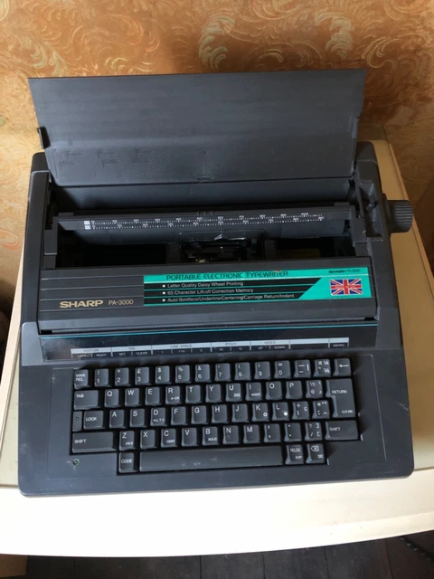 VINTAGE SHARP PA 3000 Portable Electronic Typewriter Dry Ribbon £9.99 ...