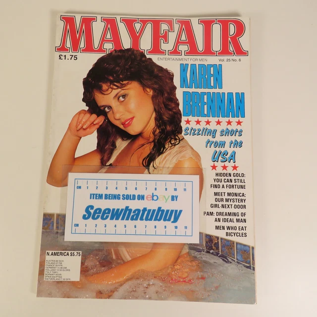 Magazine Vintage Glamour Mayfair Vol 25 No 6 Karen Brennan 1990