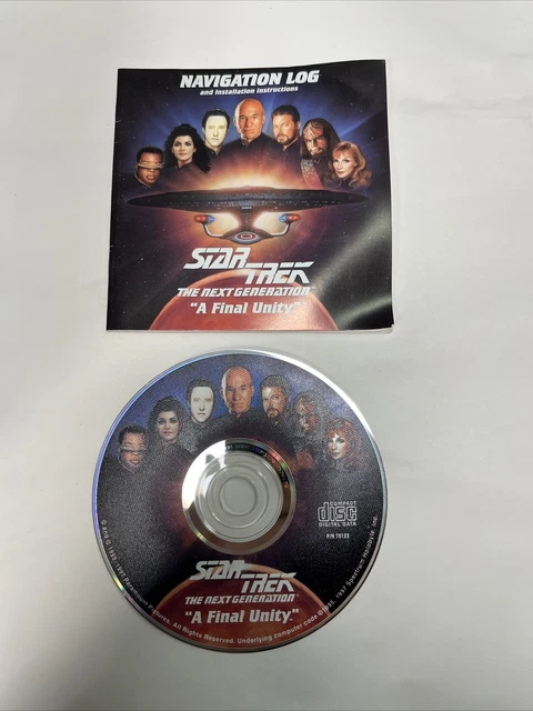 STAR TREK: THE Next Generation -- A Final Unity - PC CD-ROM Disc And ...