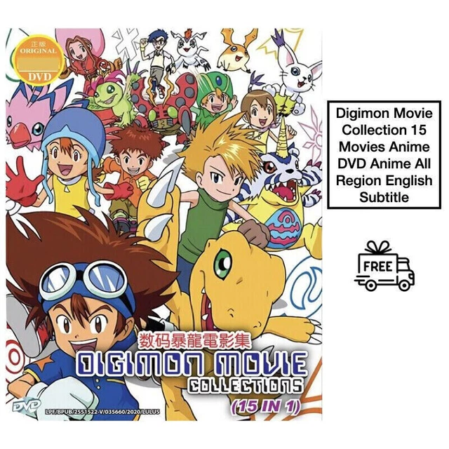 DIGIMON MOVIE COLLECTION 15 en 1 Films Anime DVD Sous-titres anglais et ...