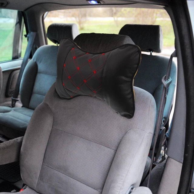 2 PCS CAR Headrest Pillow PU And PP Cotton Car Neck Support Cushion $31 ...