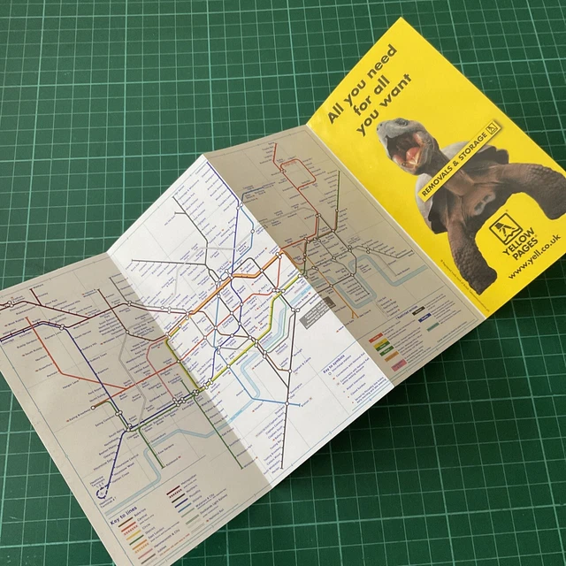 TUBE MAP SEPTEMBER 1999 London Underground Sep Wormwood Yellow Pages ...