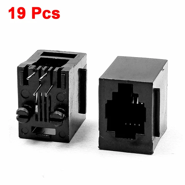 PCB VERTICAL MOUNTING RJ9 RJ10 RJ22 4P4C Telephone Handset Jacks Sockets 19Pcs $17.44 - PicClick AU