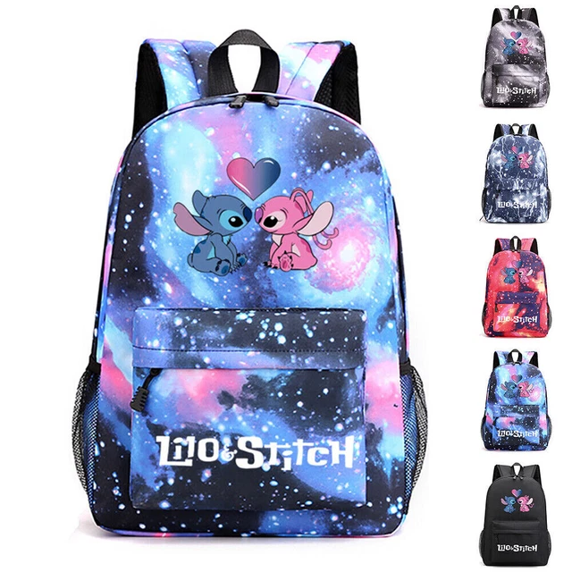 LILO & STITCH Kid School Bag Cartoon Backpack Waterproof Bookbag Travel ...