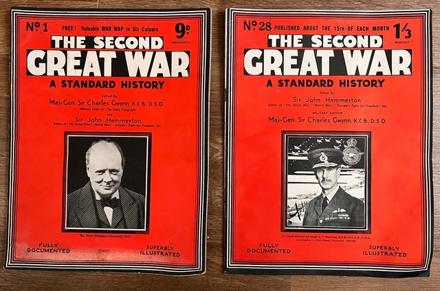 THE SECOND GREAT War a Standard History Numbers 1 & 28 £4.99 - PicClick UK