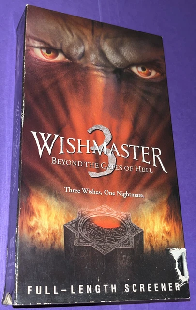WISHMASTER 3 BEYOND The Gates Of Hell VHS Horror Cult Rare Movie Film £ ...