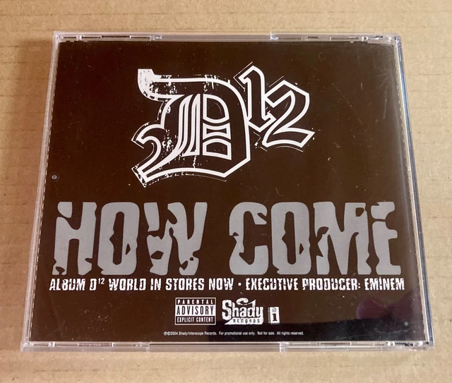 CD PROMO SINGLE D12 Eminem How Come (versets propres, étendus, instrumentaux) 2004 EUR 28,00 ...