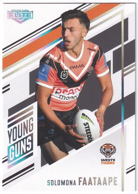 2025 NRL ELITE 'Young Guns White' Yg34 Solomona Faataape #218/221 ...