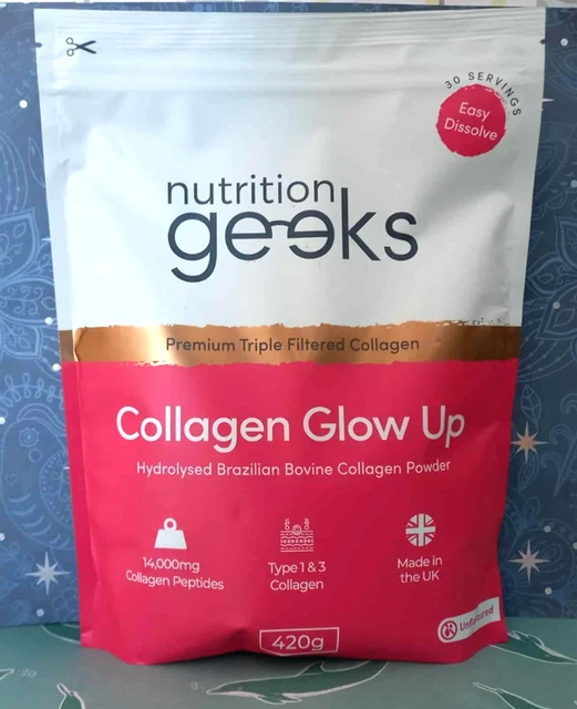 NUTRITION GEEKS COLLAGEN Glow Up Bovine Collagen Powder 420G ...