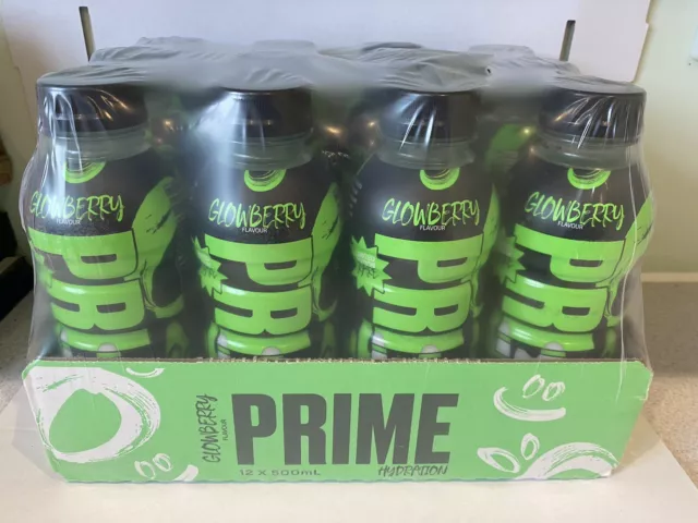 GLOWBERRY PRIME HYDRATION Drink Rare Bottle!!- Case 12 Bottles - UK ...