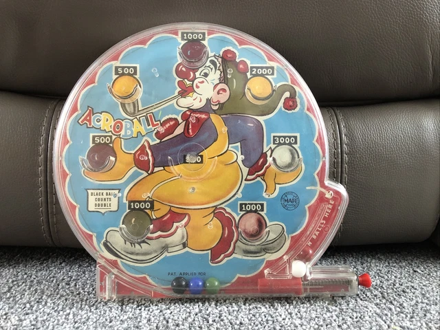 1950'S CLOWN ACROBALL Bagatelle Game By Marx Toys Great Britain Vintage ...