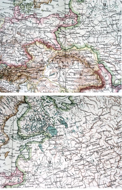 1908 ORIGINAL ANTIQUE Map Of Europe Russia Germany Poland Italy Turkey ...