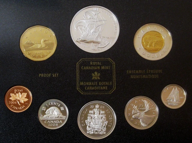 CANADA: 2004 SILVER Proof 8 Coin Set Commemorative in Original Box COA ...