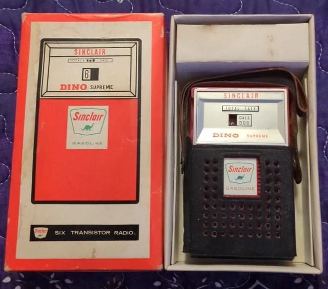 VINTAGE SINCLAIR SIX Transistor Radio Dino Supreme Model 1623 Untested ...