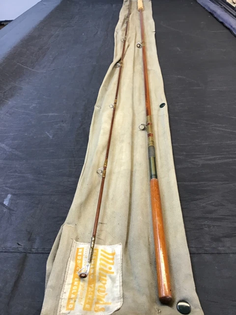 RARE VINTAGE MILWARDS "Flyrover SFR" staggered ferrule 9ft 5" cane fly ...