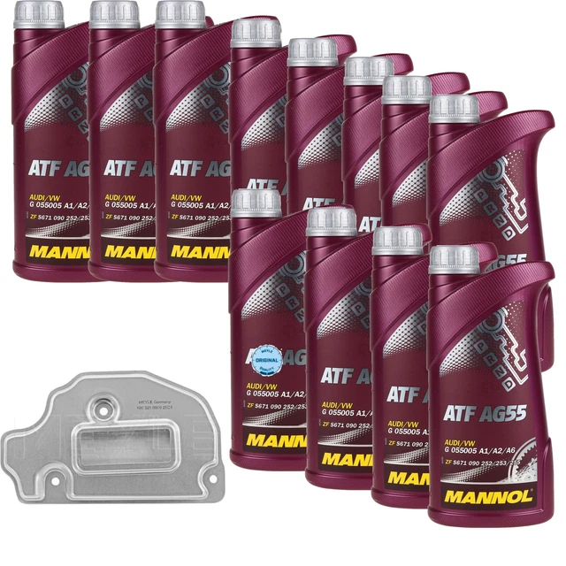 MANNOL GETRIEBEÖL ATF AG55 12L MEYLE Getriebeölfilter für VW New Beetle ...