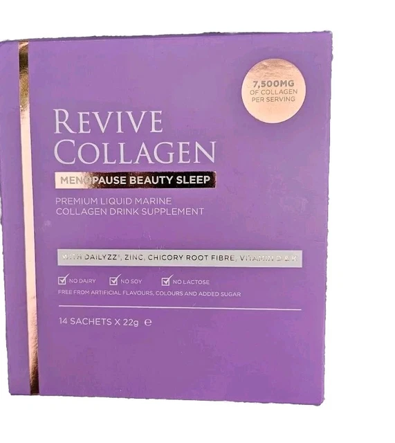 REVIVE COLLAGEN MENOPAUSE Beauty Sleep Marine Supplement 14 x 22g ...