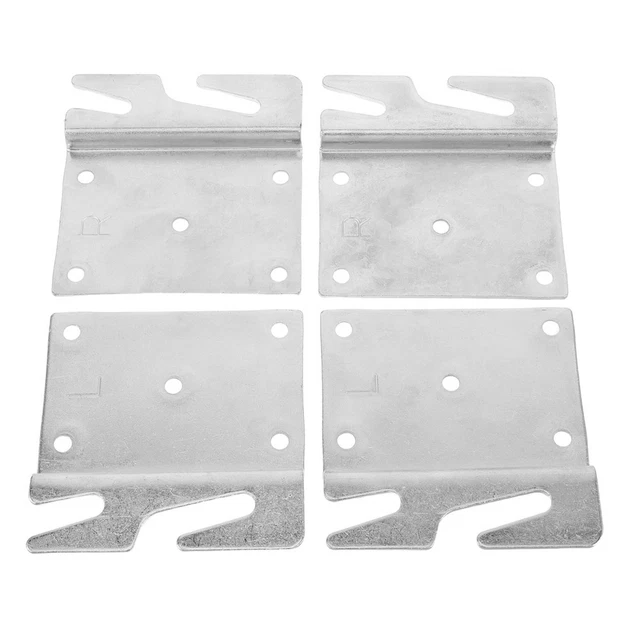 4 PCS WOOD Bed Frame Hardware Hook Plates for Connectors Rail Fasteners ...