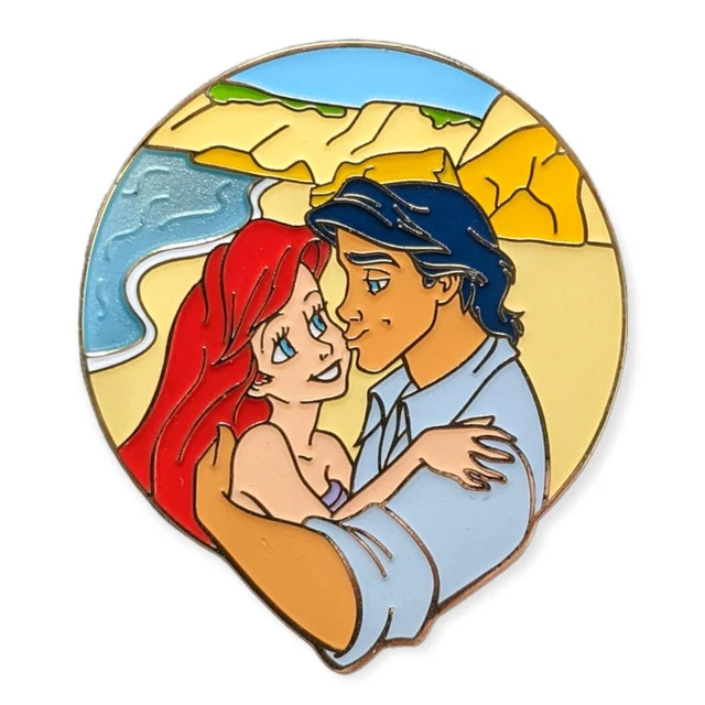 LITTLE MERMAID DISNEY Lapel Pin: Beach Couple Ariel and Eric £18.70 ...