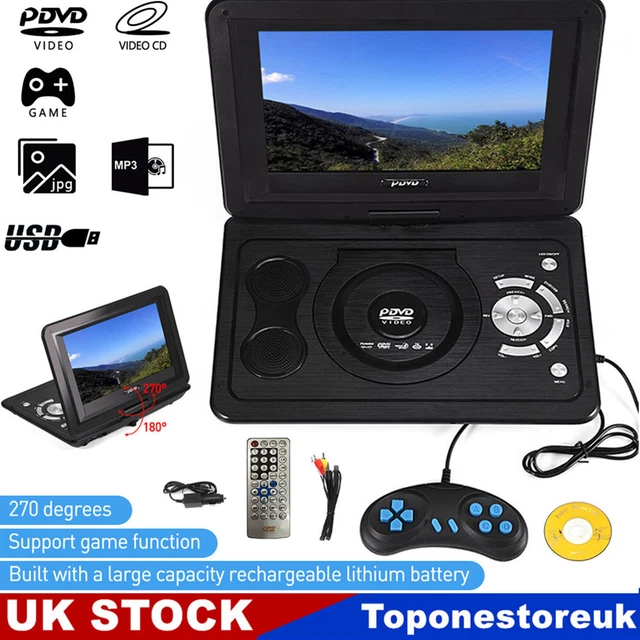 13.9& PORTABLE DVD Player CD Player LCD Swivel Screen Video Player USB ...