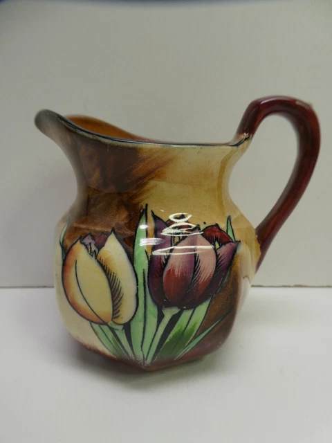 H&K TUNSTALL HAND Painted Floral Pottery Art Deco Flower Jug - Tulip ...