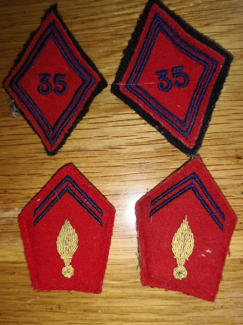 FRENCH ARMY BADGES Uniform 35th Parachute Artillery Regiment Badges £4. ...