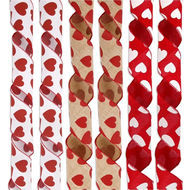3 ROLLS LOVE Ribbon Valentines Ribbons for Crafts Valentine's Day $20. ...