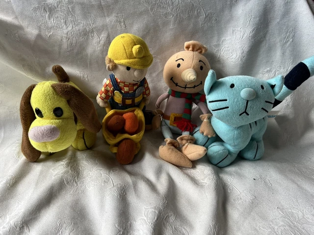 BOB THE BUILDER Set of Soft Toys, Pilchard Spud Scruff bundle of plush ...