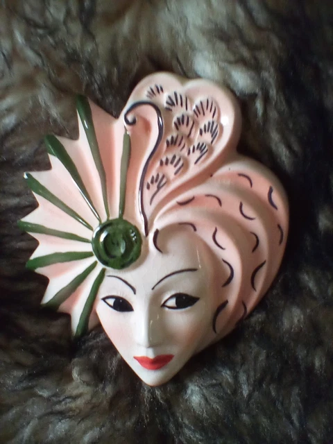 CROWN DEVON FACE mask, painted by Dorothy Ann. £20.00 - PicClick UK