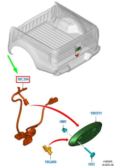 FORD RANGER T6 MK1 Tailgate Camera Wiring 2361700 JB3T-14B562-LD NEW ...