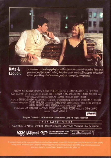 Kate And Leopold Meg Ryan Hugh Jackman Liev Schreiber 2001 R2 Dvd 2154 Picclick Au