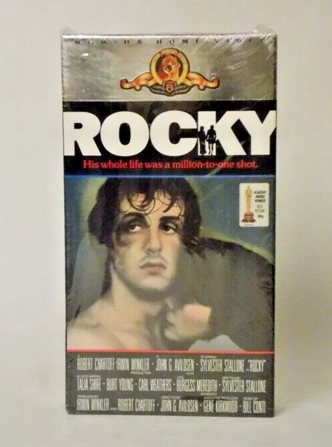 ROCKY SEALED VHS Tape Sylvester Stallone 1976 MGM/UA Home Video 3 ...
