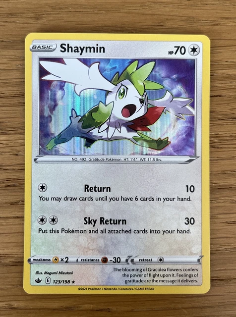 SHAYMIN 123/198 CHILLING Reign Holo Rare Pokémon Card - NM Condition ...