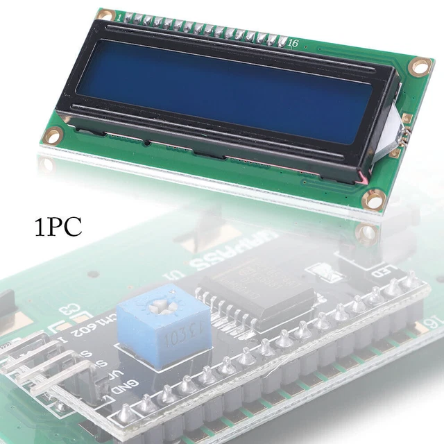BLUE IIC I2C TWI 1602 16x2 Serial LCD Module Display $9.70 - PicClick