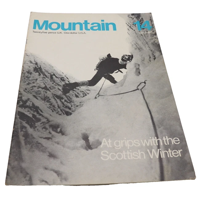VINTAGE MARCH 1971 MOUNTAIN Magazine Issue 14 Scottish Winter Climbing ...