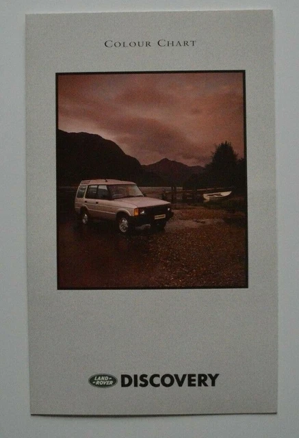 LAND ROVER DISCOVERY Colour Chart 1990s Dealer Brochure - English - UK ...