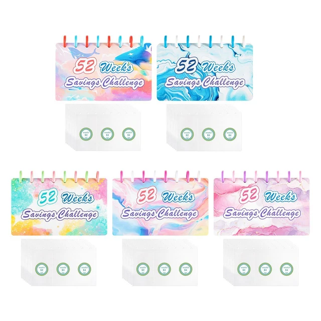 52 WEEK MONEY Saving Challenge Binder Portable Budget Binder for Girls ...