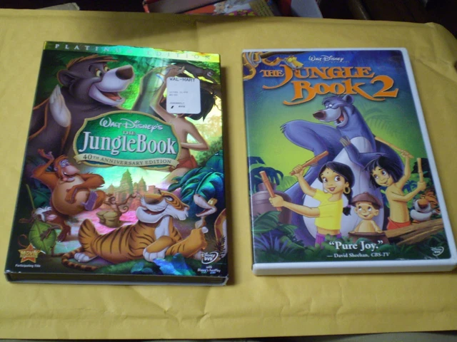 (2) DISNEY THE Jungle Book Children's DVD Lot: Platinum Edition ...