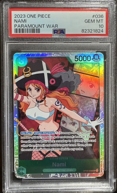ONE PIECE NAMI Op02-036 Paramount War Holo Psa Super Raro 10 EUR 1,15 - PicClick IT