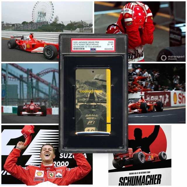 MICHAEL SCHUMACHER 1ST Title With Ferrari Pass PSA 6, 2000 Japanese Grand Prix £249.99 - PicClick UK