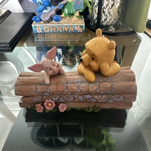 DISNEY TRADITIONS POOH and Piglet On A Log Figurine no box £36.08 ...