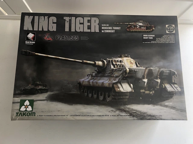 TAKOM NO 2047 King Tiger Tank Henschel Turret w/Zimmerit With Interior ...
